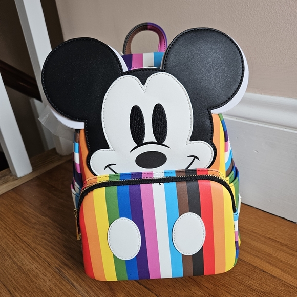 Loungefly | Bags | Loungefly Mickey Mouse Pride Backpack Rainbow Flag ...